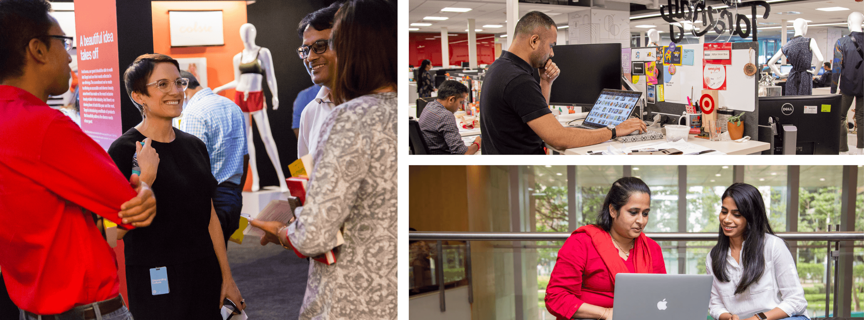 Leaders and team members at work